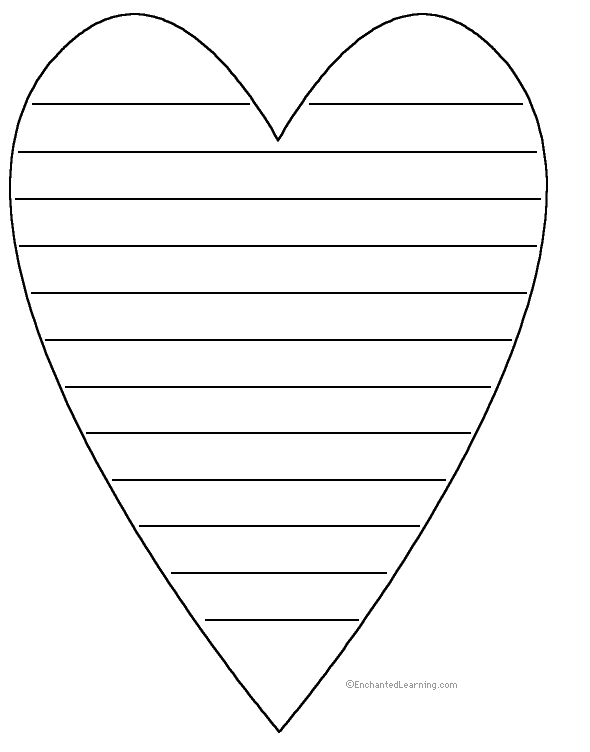 Heart Shape Poem Printable Worksheet EnchantedLearning