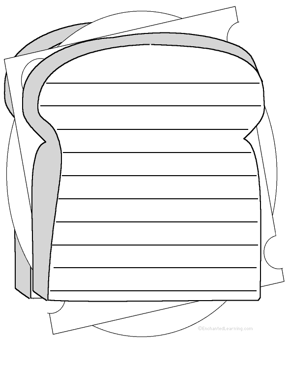 Sandwich Shape Poem Printable Worksheet EnchantedLearning