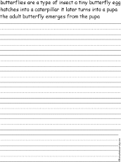Re-write the Paragraph: Butterfly Printout - EnchantedLearning.com