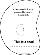 Sprouting Bean Shape Book, A Printable Book - EnchantedLearning.com