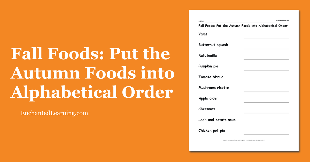 Fall Foods: Put the Autumn Foods into Alphabetical Order - Enchanted ...