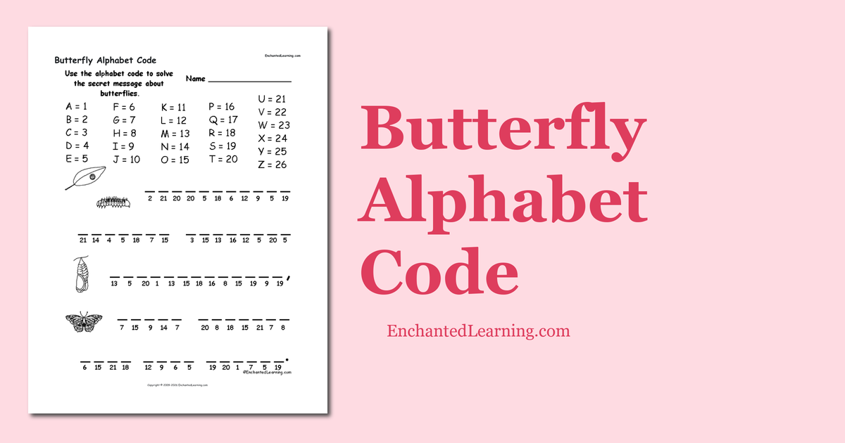 Butterfly Alphabet Code - Enchanted Learning
