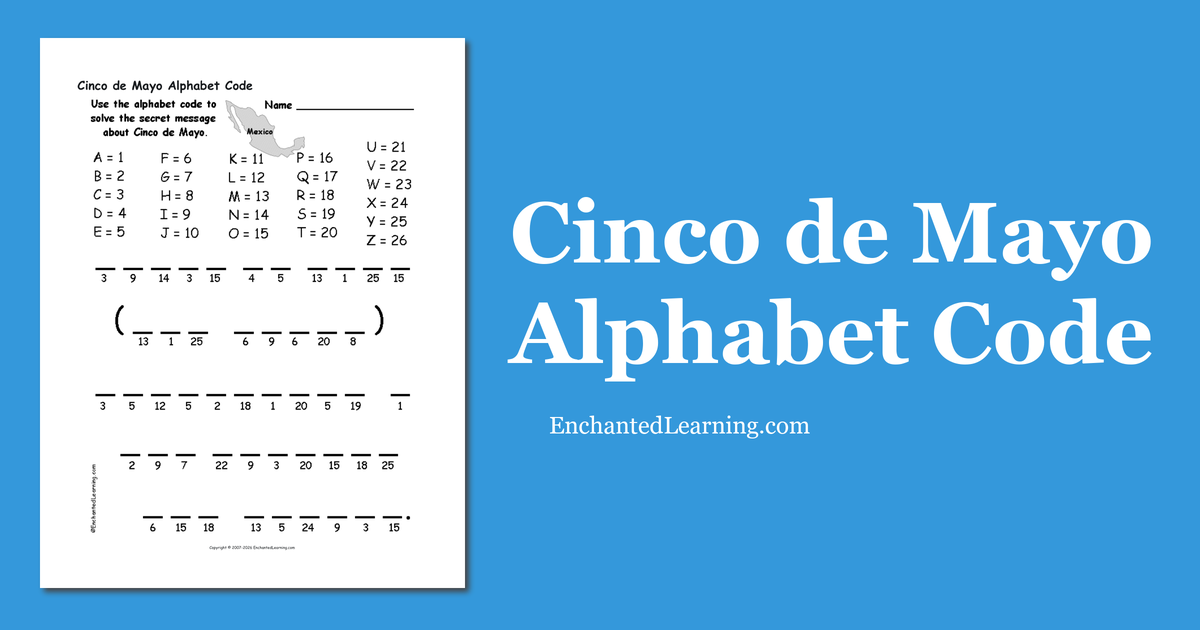 Cinco de Mayo Alphabet Code - Enchanted Learning