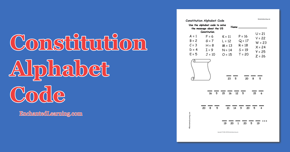 Constitution Alphabet Code - Enchanted Learning