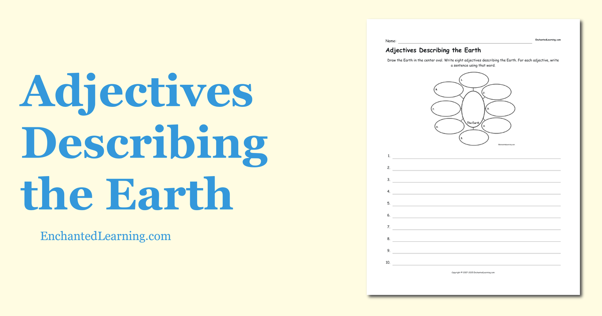 Adjectives Describing the Earth - Enchanted Learning