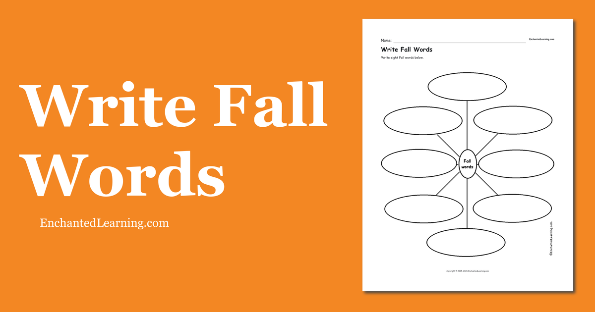 Write Fall Words - Enchanted Learning