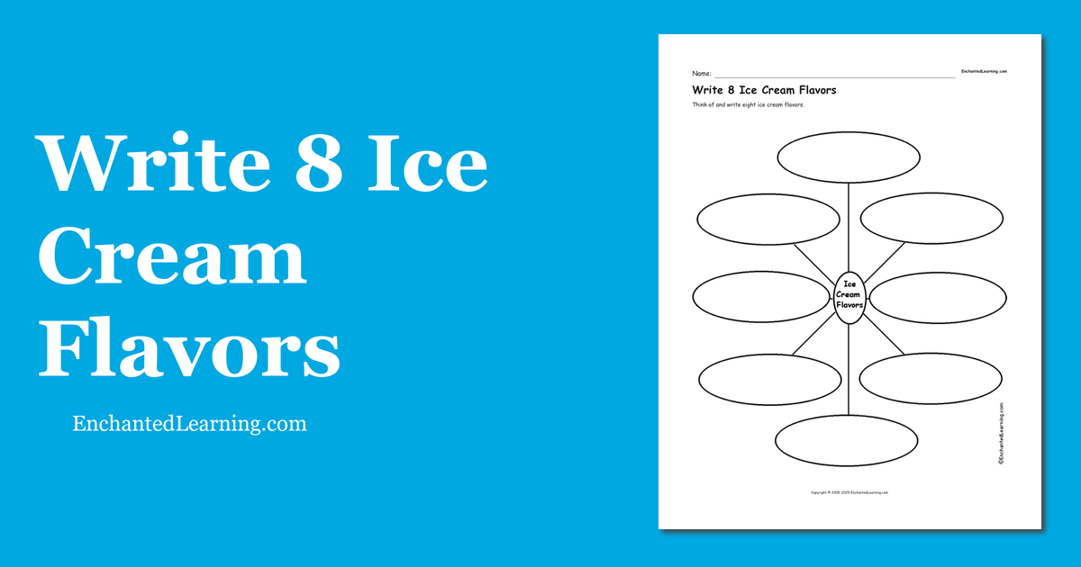 Write 8 Ice Cream Flavors - Enchanted Learning