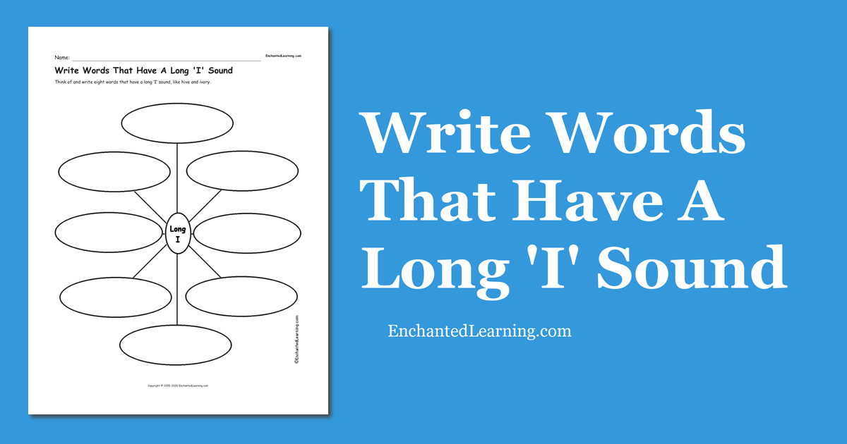 Write Words That Have A Long 'I' Sound - Enchanted Learning