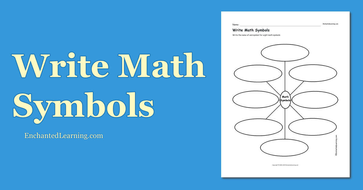 Write Math Symbols - Enchanted Learning