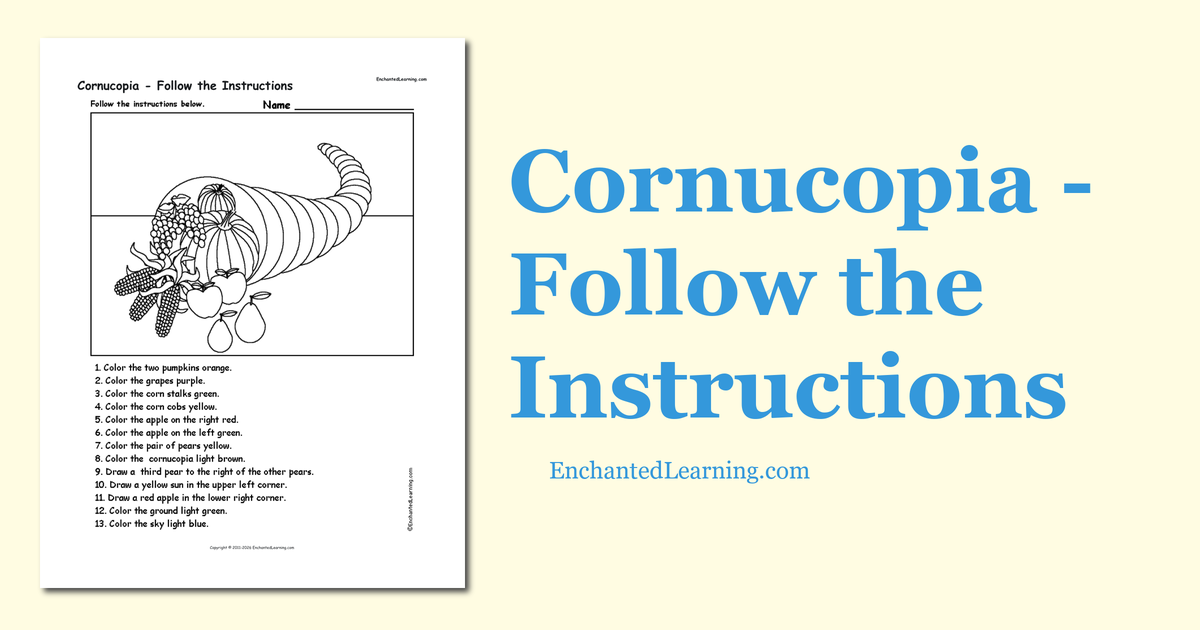 Cornucopia - Follow the Instructions - Enchanted Learning