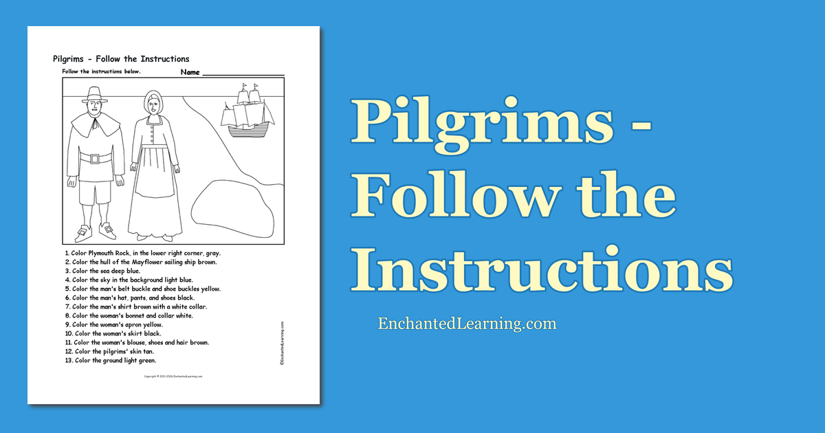 Pilgrims - Follow the Instructions - Enchanted Learning