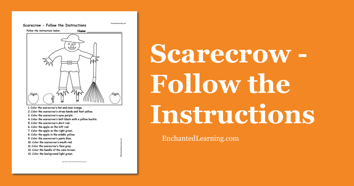 Scarecrow - Follow the Instructions - Enchanted Learning