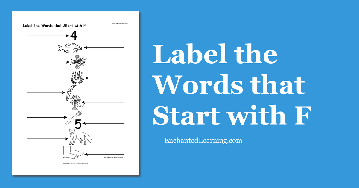 Label the Words that Start with F - Enchanted Learning