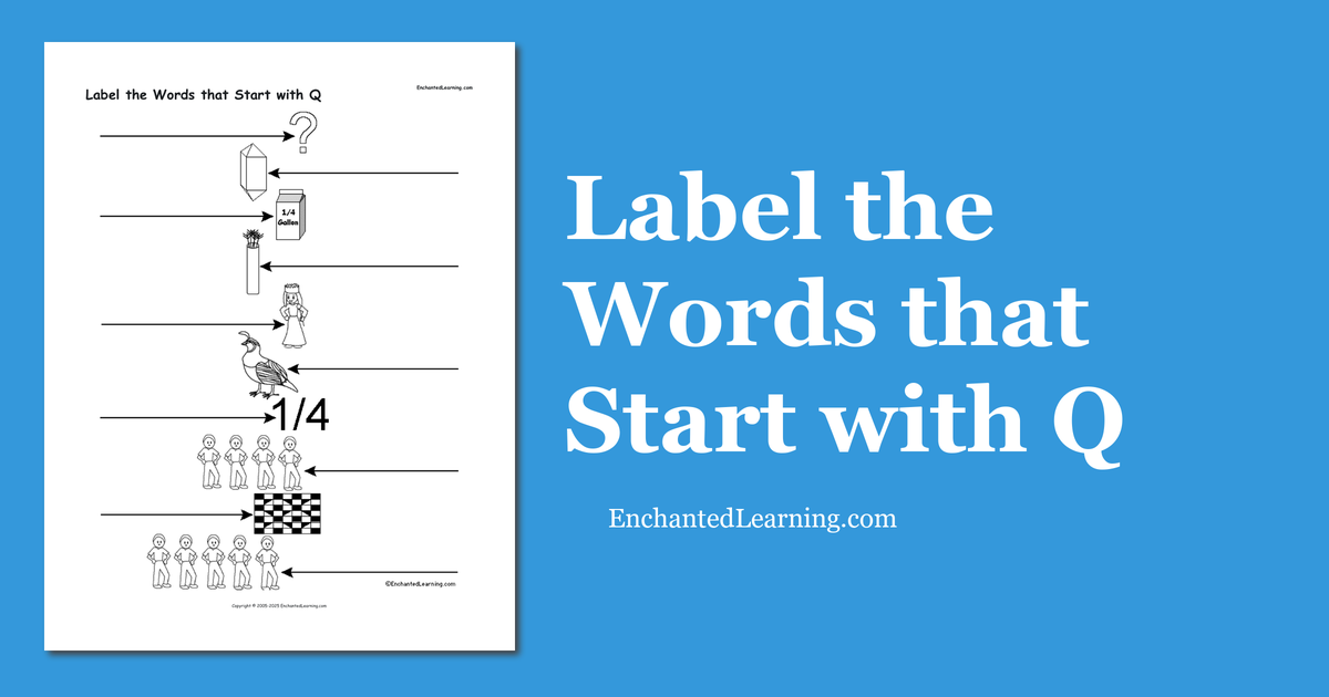 Label the Words that Start with Q - Enchanted Learning
