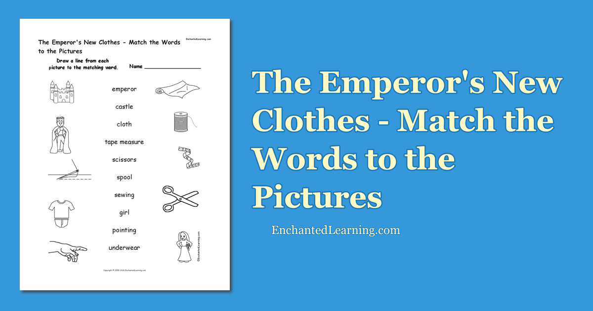 The Emperor's New Clothes - Match the Words to the Pictures - Enchanted ...