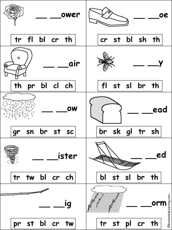 Grade 1 Bl Blends Worksheets Consonant Blend Activity Worksheets