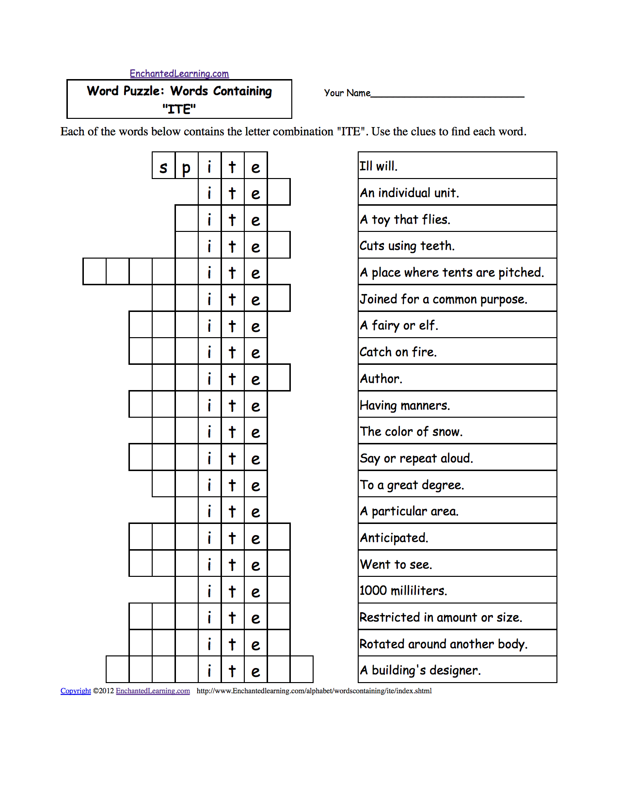 Word Puzzles Words Containing Three Letter Combinations Worksheets To