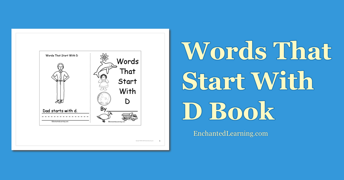 Words That Start With D Book - Enchanted Learning
