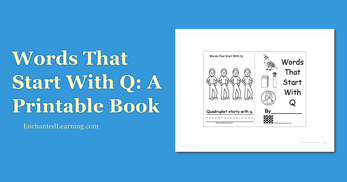 Words That Start With Q: A Printable Book - Enchanted Learning