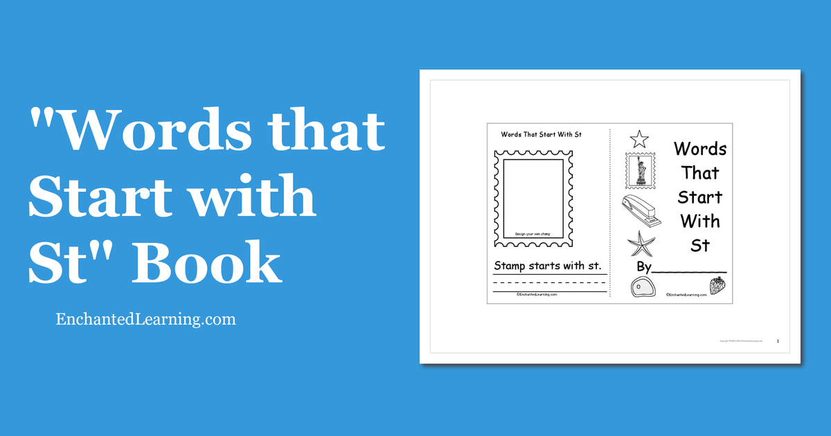 "Words that Start with St" Book - Enchanted Learning