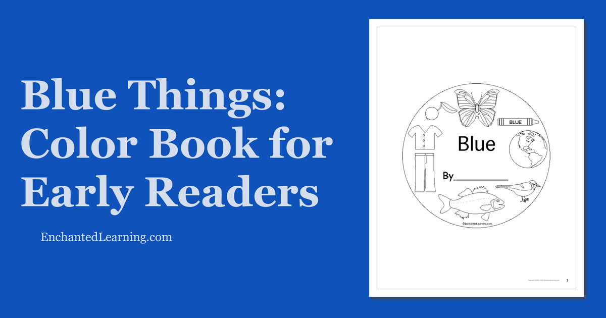 Blue Things: Color Book for Early Readers - Enchanted Learning