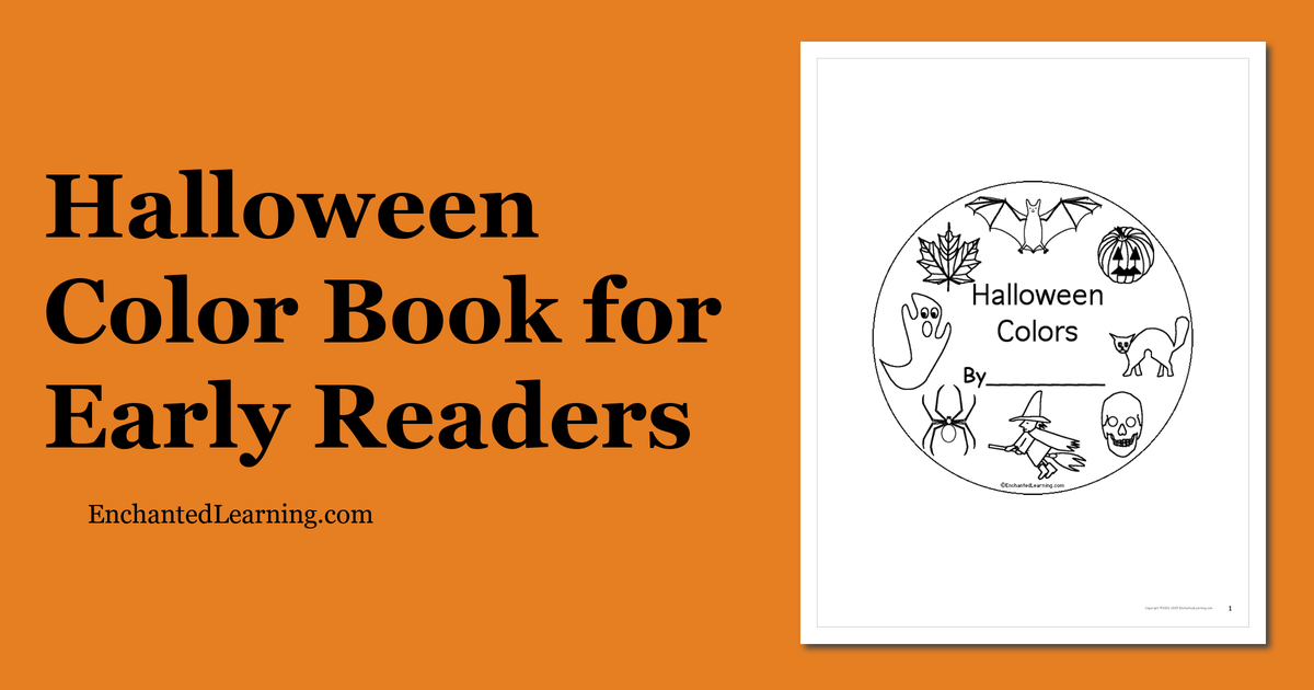 Halloween Color Book for Early Readers - Enchanted Learning