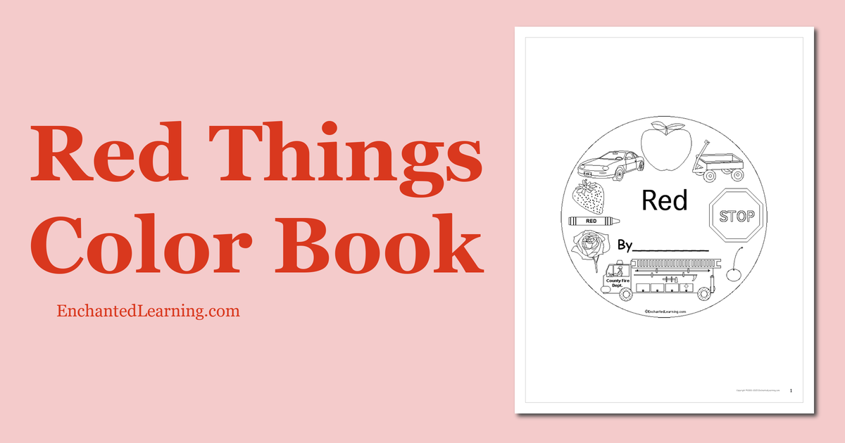 Red Things Color Book - Enchanted Learning