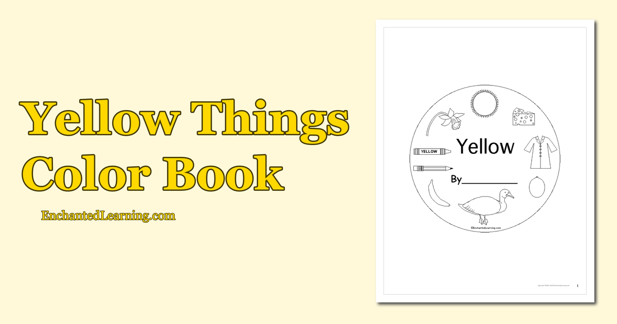 Yellow Things Color Book - Enchanted Learning