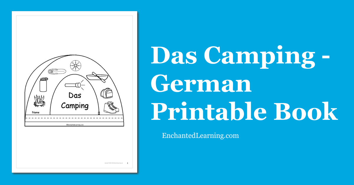 Das Camping - German Printable Book - Enchanted Learning