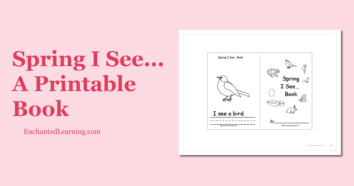 Spring I See... A Printable Book - Enchanted Learning
