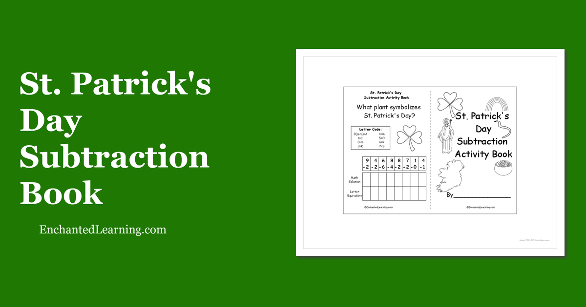 St. Patrick's Day Subtraction Book - Enchanted Learning