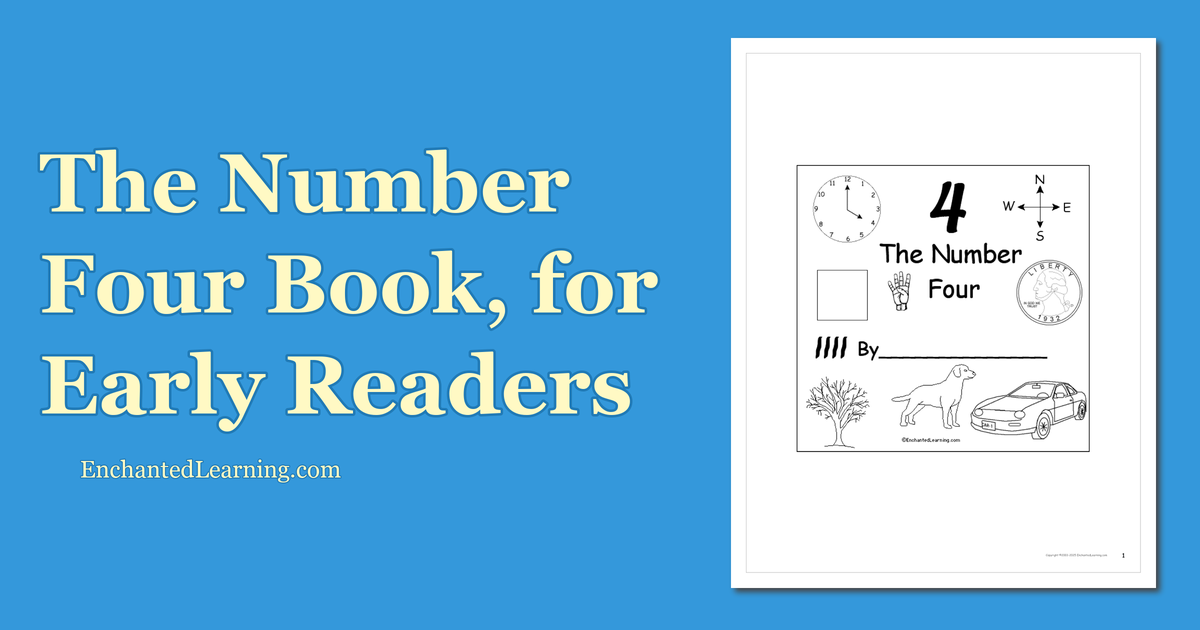 The Number Four Book, for Early Readers - Enchanted Learning