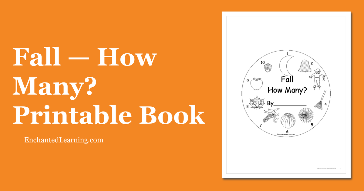 Fall — How Many? Printable Book - Enchanted Learning