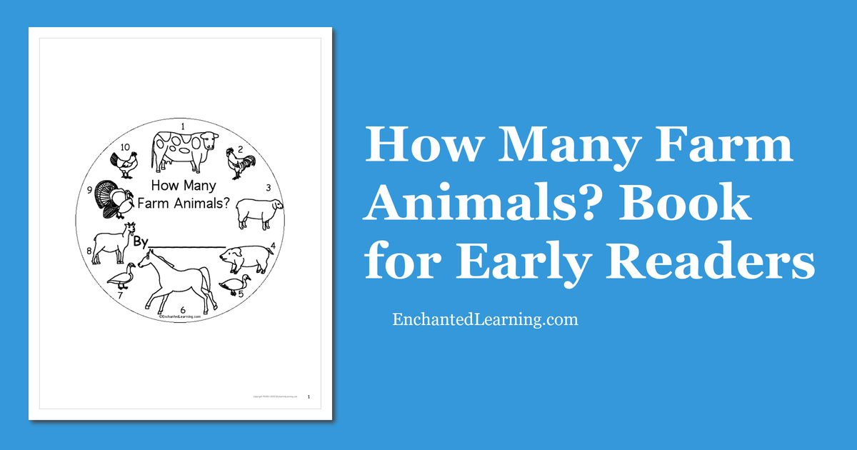 How Many Farm Animals? Book for Early Readers - Enchanted Learning