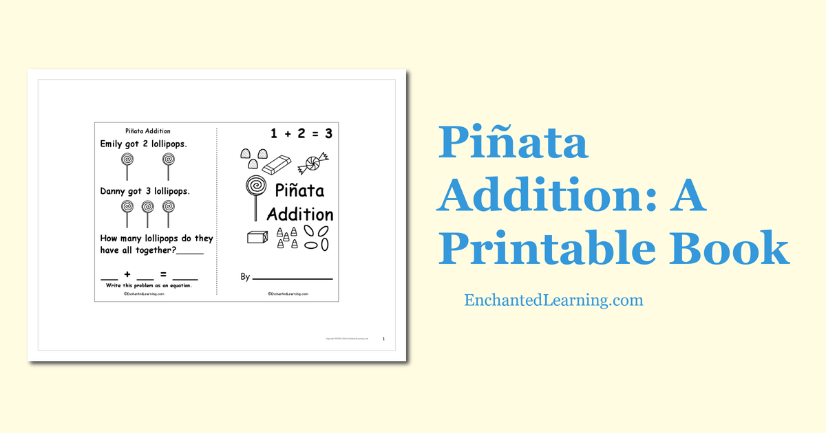 Piñata Addition: A Printable Book - Enchanted Learning