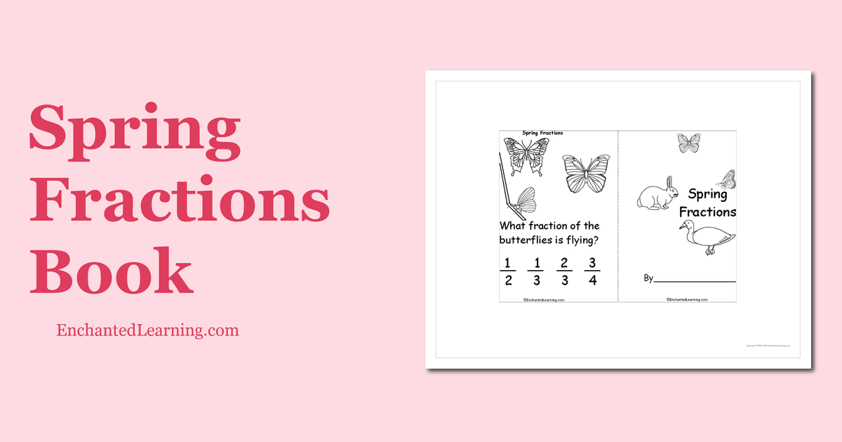Spring Fractions Book - Enchanted Learning
