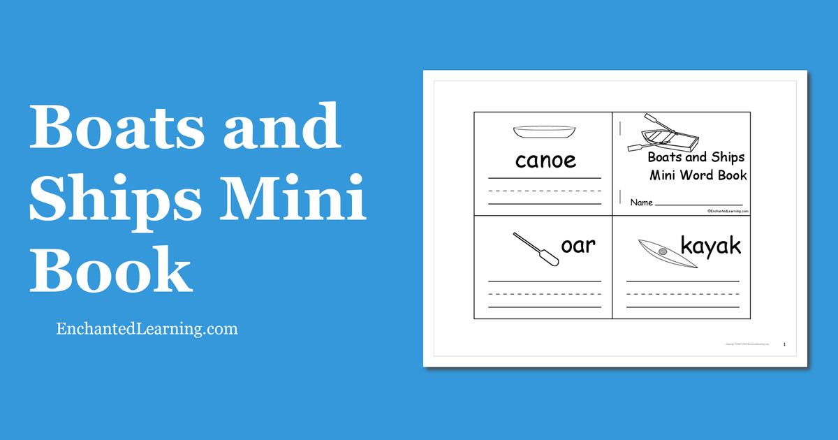 Boats and Ships Mini Book - Enchanted Learning