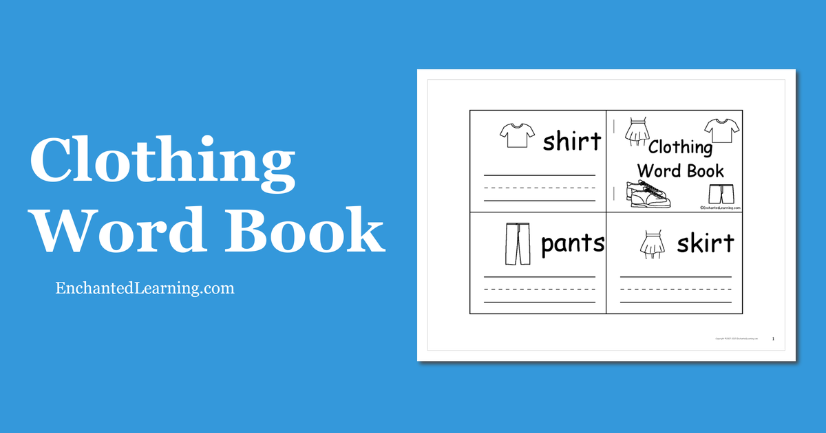 Clothing Word Book - Enchanted Learning