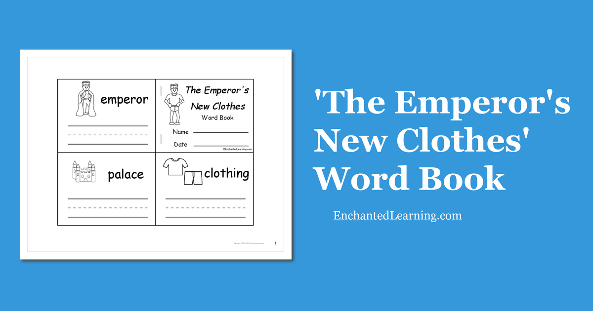 'The Emperor's New Clothes' Word Book - Enchanted Learning