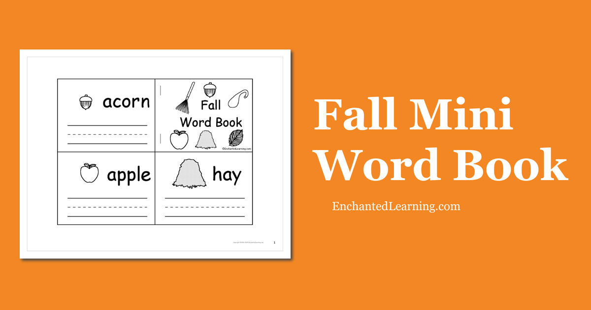 Fall Mini Word Book - Enchanted Learning