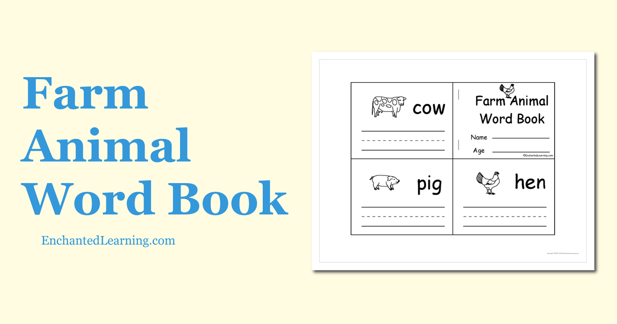 Farm Animal Word Book - Enchanted Learning