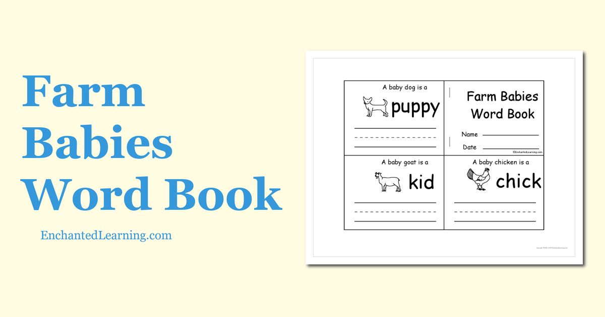 Farm Babies Word Book - Enchanted Learning
