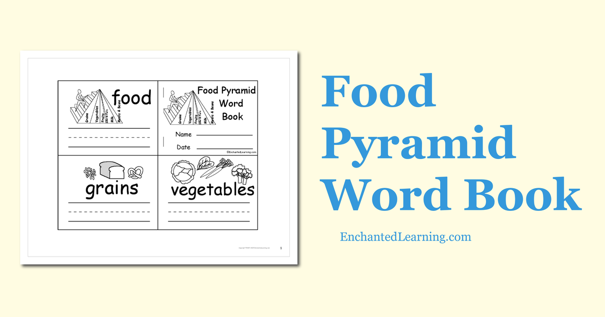Food Pyramid Word Book - Enchanted Learning