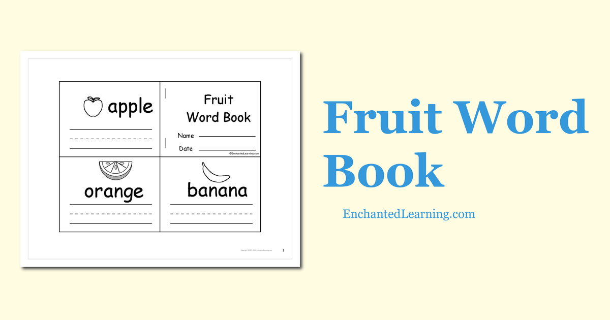 Fruit Word Book - Enchanted Learning