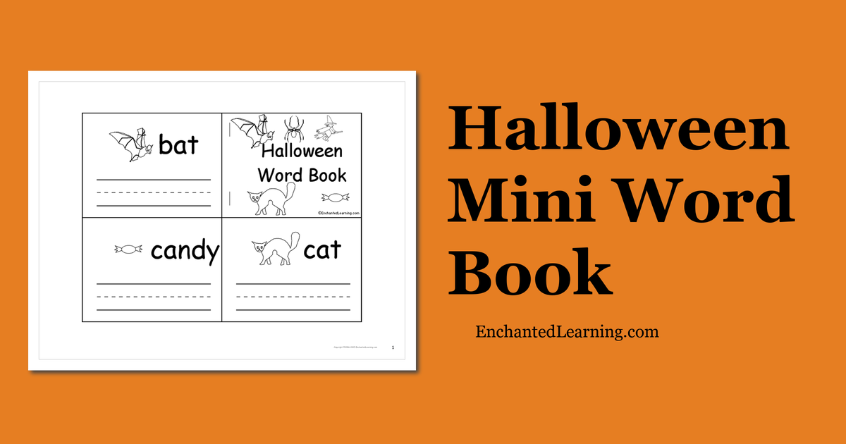 Halloween Mini Word Book - Enchanted Learning