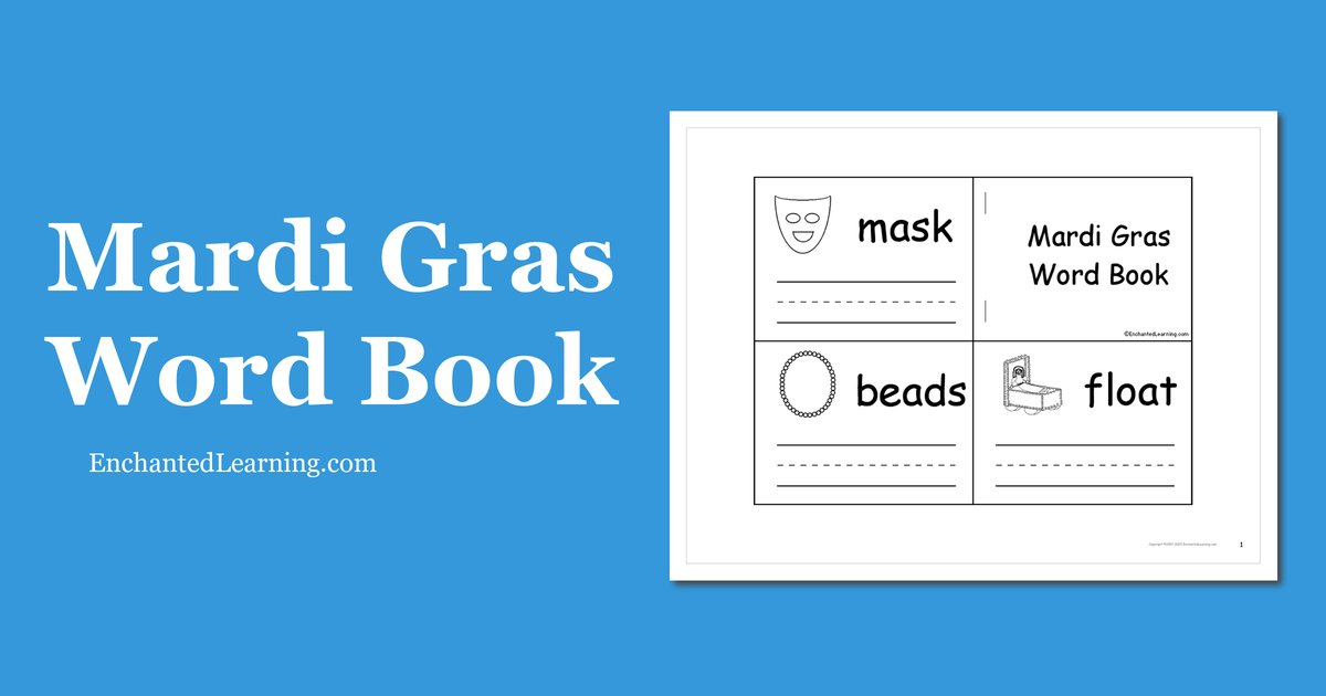 Mardi Gras Word Book - Enchanted Learning