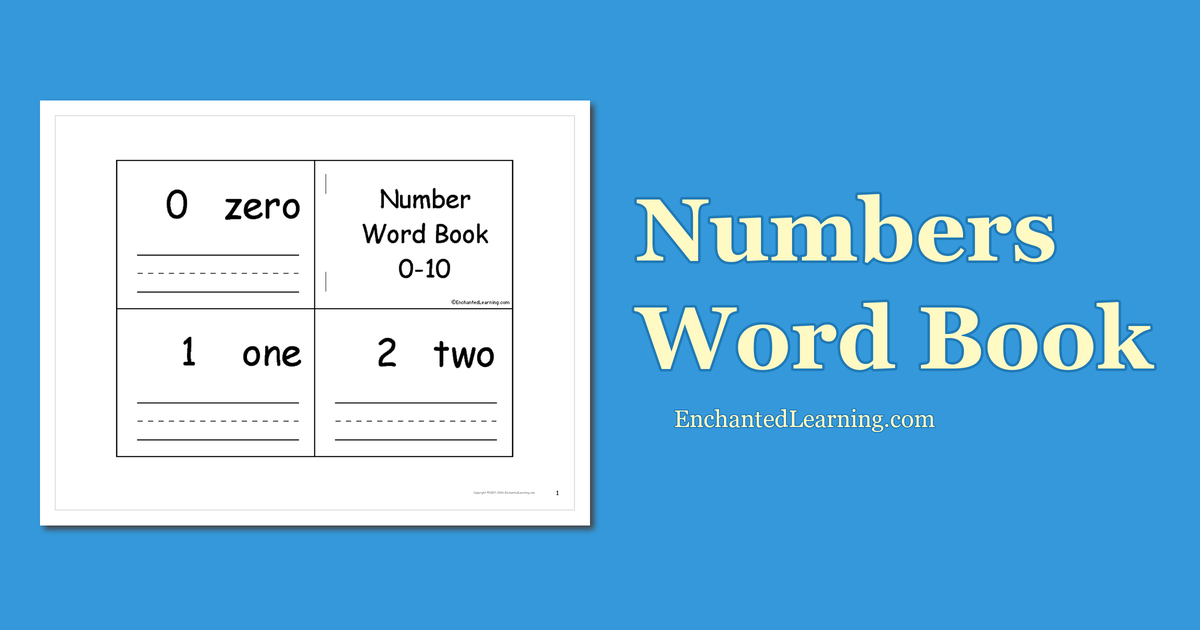Numbers Word Book - Enchanted Learning