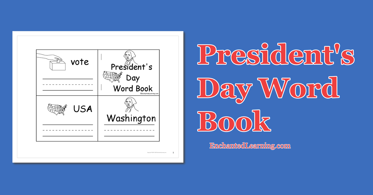 President's Day Word Book - Enchanted Learning