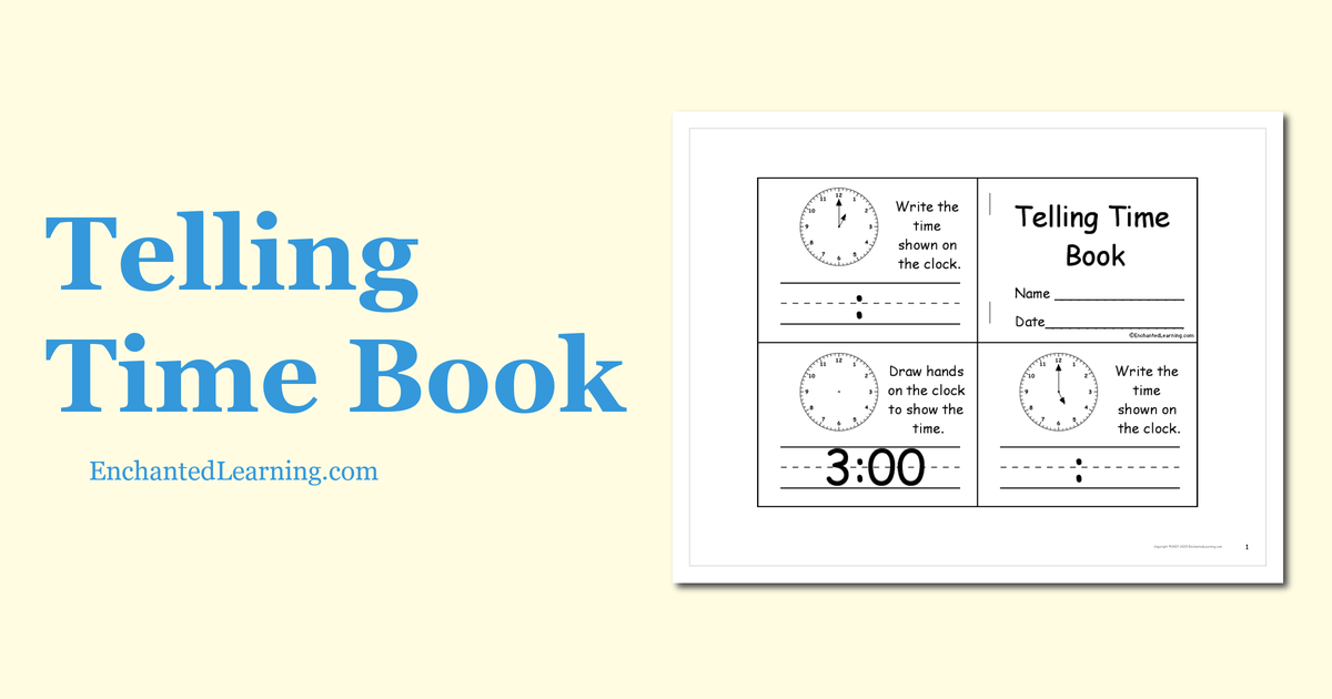 Telling Time Book - Enchanted Learning