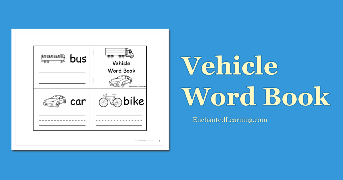 Vehicle Word Book - Enchanted Learning